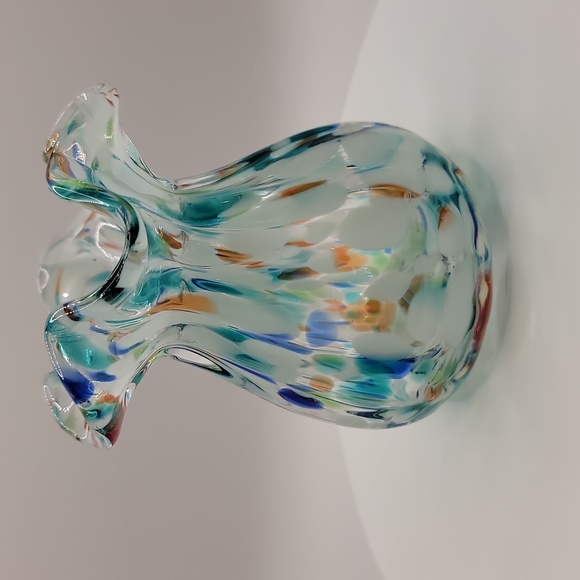 Source Unknown | Art | Murano Style Hand Blown Confetti Vase | Poshmark